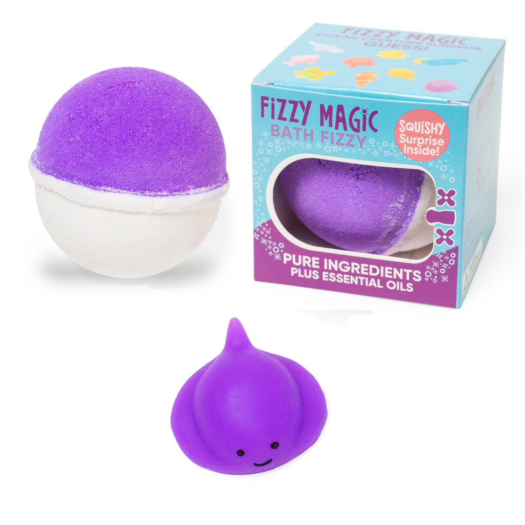 Hidden Ocean Squishy Surprise-Bath Bomb-Lagoon Purple - Fizzy Magic